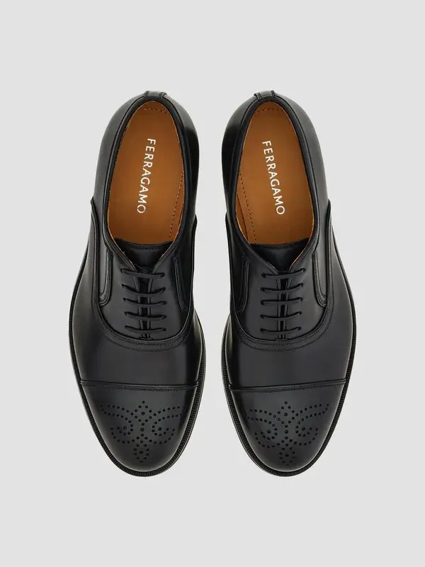 FERRAGAMO Sebastiano Leather Oxford Brogues