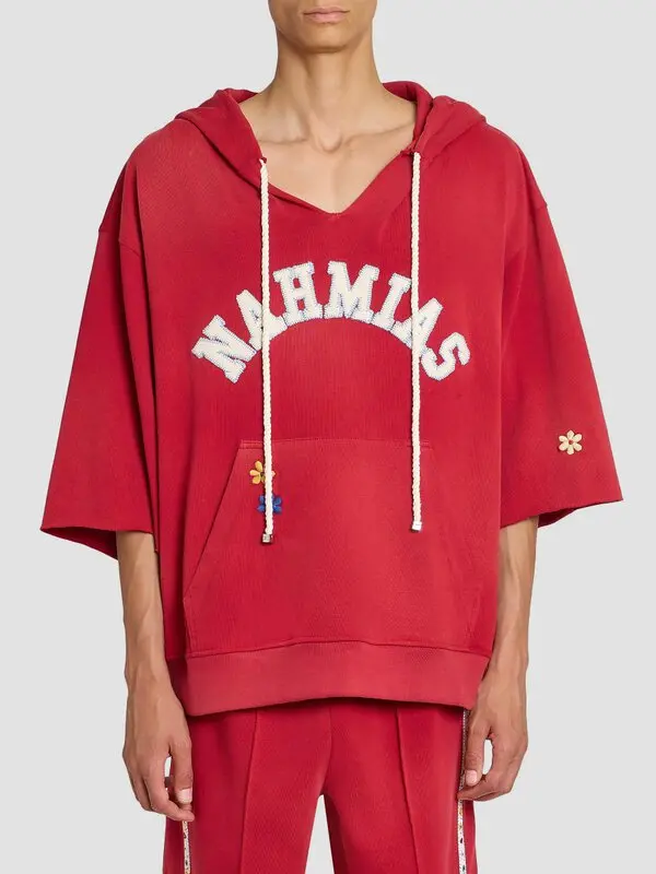 NAHMIAS Daydreaming Cotton Cut-off Hoodie