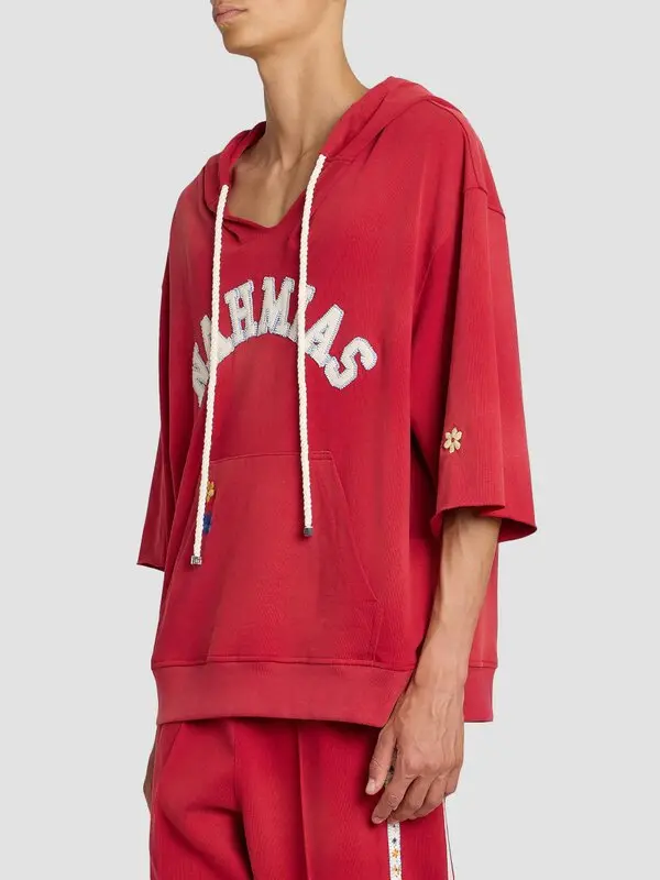 NAHMIAS Daydreaming Cotton Cut-off Hoodie