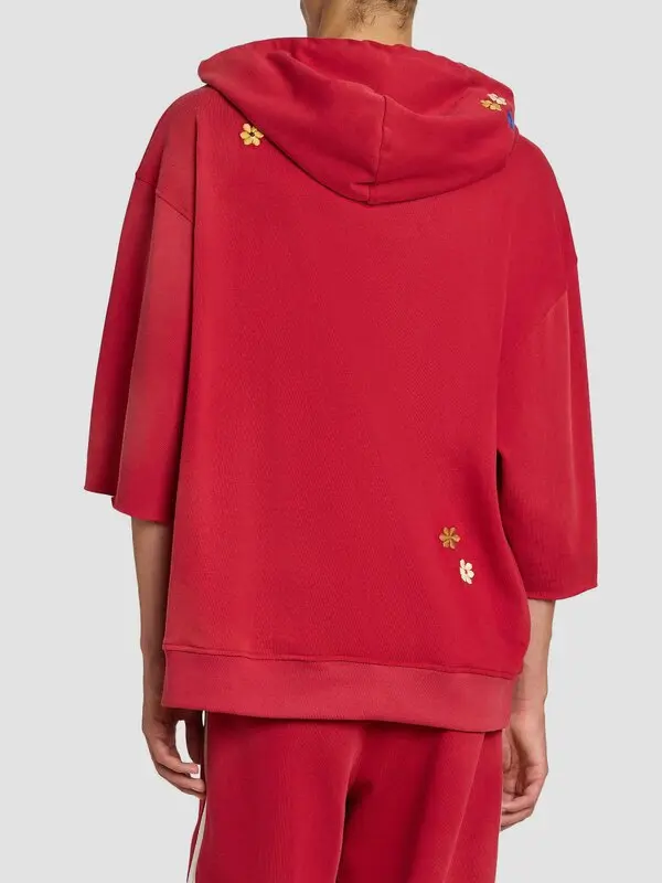 NAHMIAS Daydreaming Cotton Cut-off Hoodie