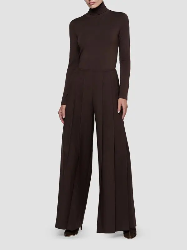 L'Agence Nova Pleated Wide-leg Pants
