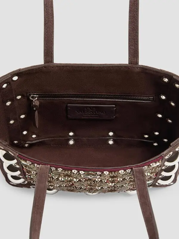 Valentino Garavani Nellcôte Mini Embroidered Shopping Tote Bag