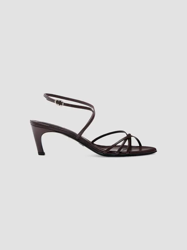 Proenza Schouler Uma Strappy Leather Ankle Sandals - Currant