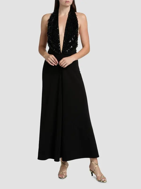 Proenza Schouler Moira Sequin Fringe Maxi Dress