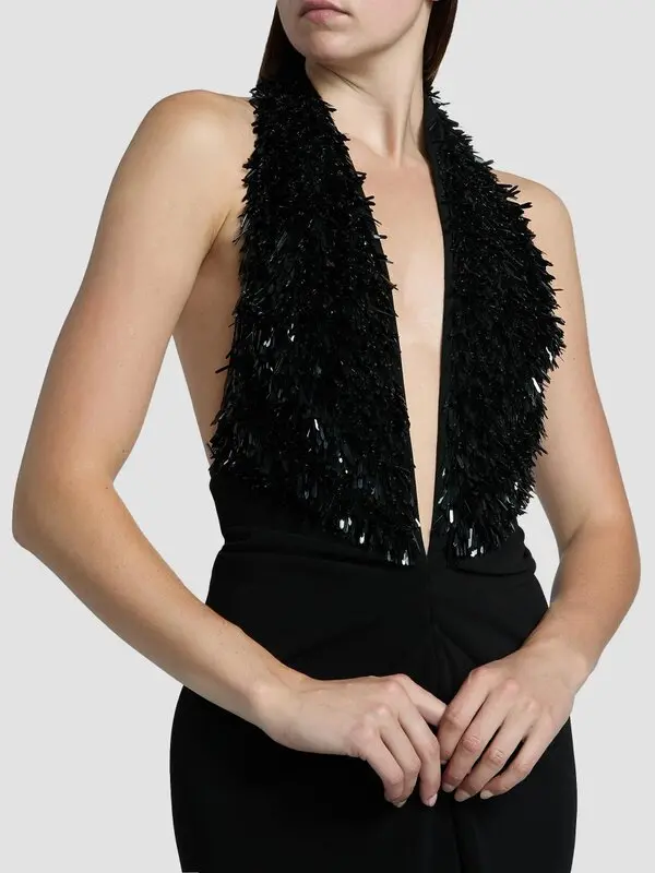Proenza Schouler Moira Sequin Fringe Maxi Dress