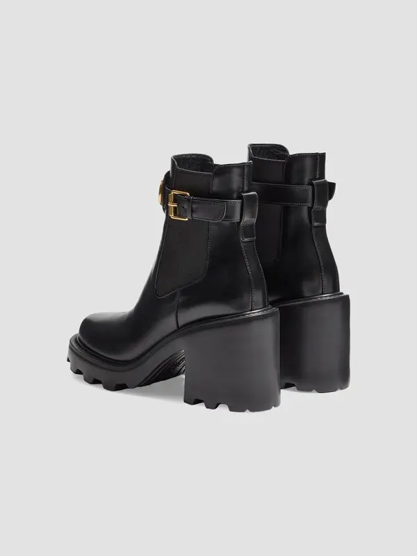 Valentino Garavani Vlogo Signature Calfskin Beatle 90mm Boots