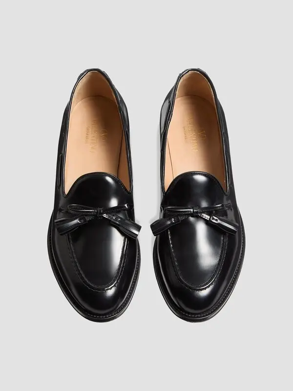 Valentino Garavani Bowshire Loafers In Shiny Calfskin
