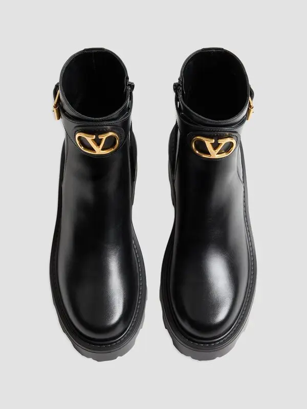 Valentino Garavani Vlogo 55mm Signature Calfskin Ankle Boots