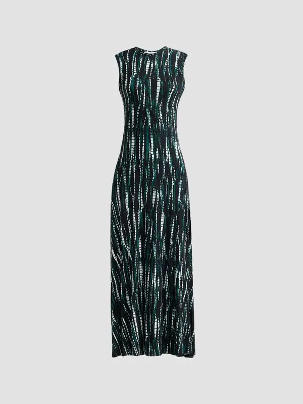 Proenza Schouler White Label Jordyn Marl Jersey Midi-dress - Black Multi