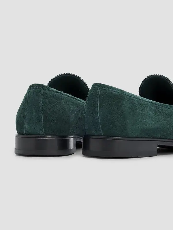 FERRAGAMO Bently Leather Loafers - Moss