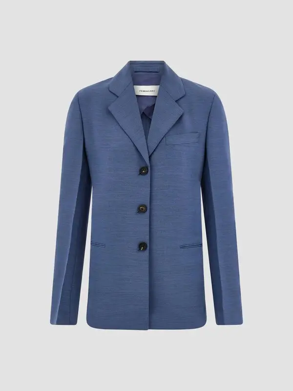 FERRAGAMO Faille Single-breasted Blazer
