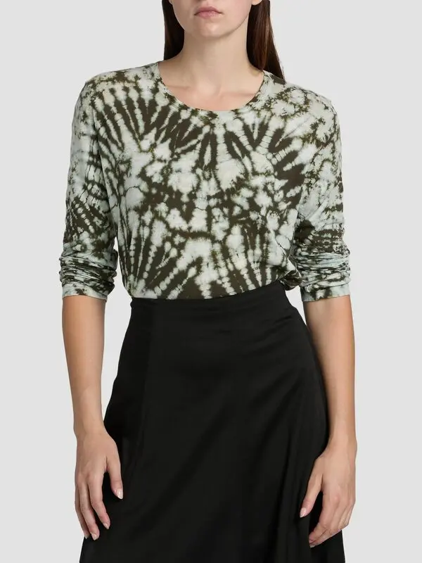 Proenza Schouler Mia Tie-dye Jersey Top - Caper Multi