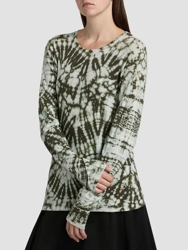 Proenza Schouler Mia Tie-dye Jersey Top - Caper Multi