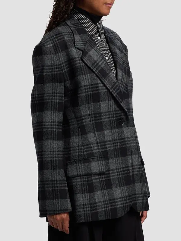 Proenza Schouler Daria Plaid Cotton Blazer
