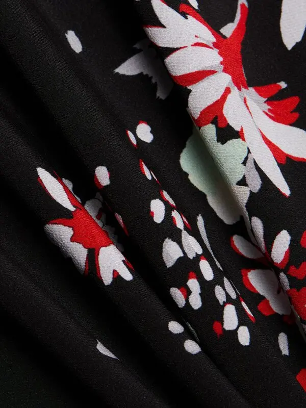 Proenza Schouler Trudie Floral Draped Midi-dress