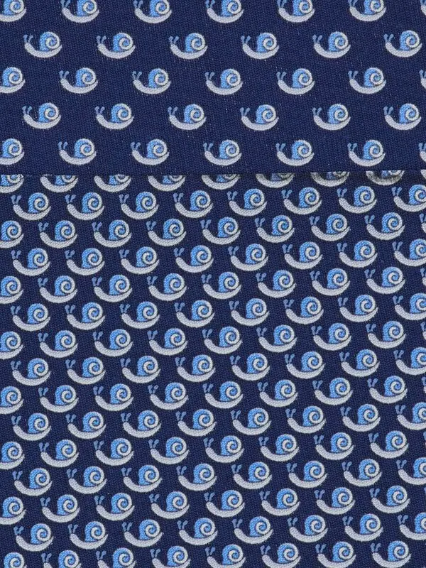 FERRAGAMO Betty Snails Silk Tie - Blue