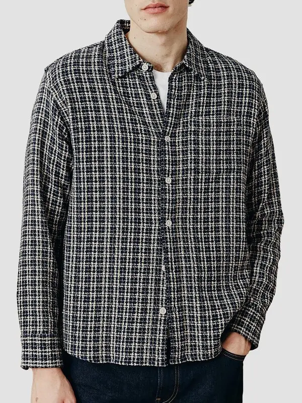 CORRIDOR Snow Check Reverse Tweed Shirt