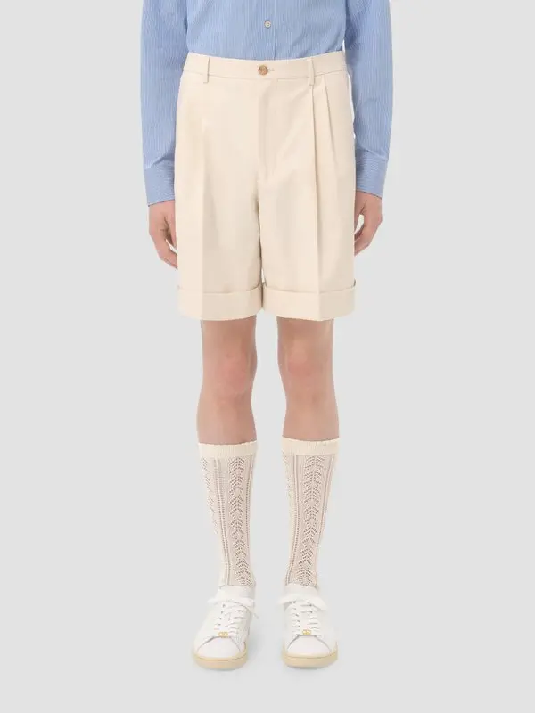 Valentino Garavani Cotton Canvas Cuffed Bermuda Shorts