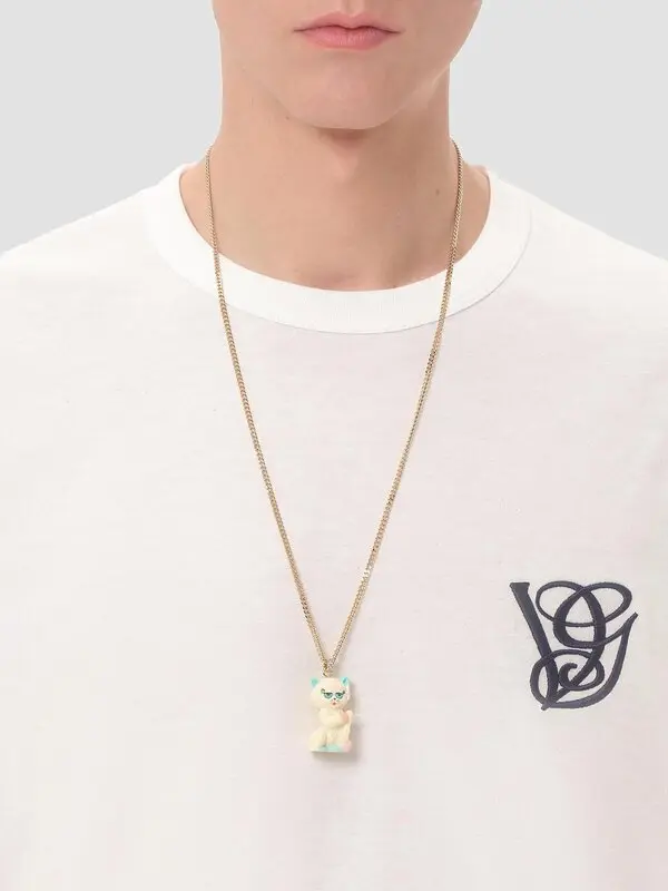 Valentino Garavani Cotton T-shirt With Vg Patch - Ivory