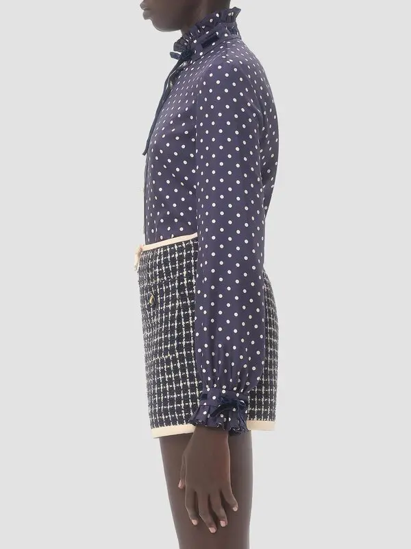Valentino Garavani Twill Shirt With Plus De Pois Print