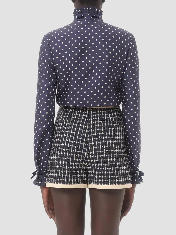 Valentino Garavani Twill Shirt With Plus De Pois Print