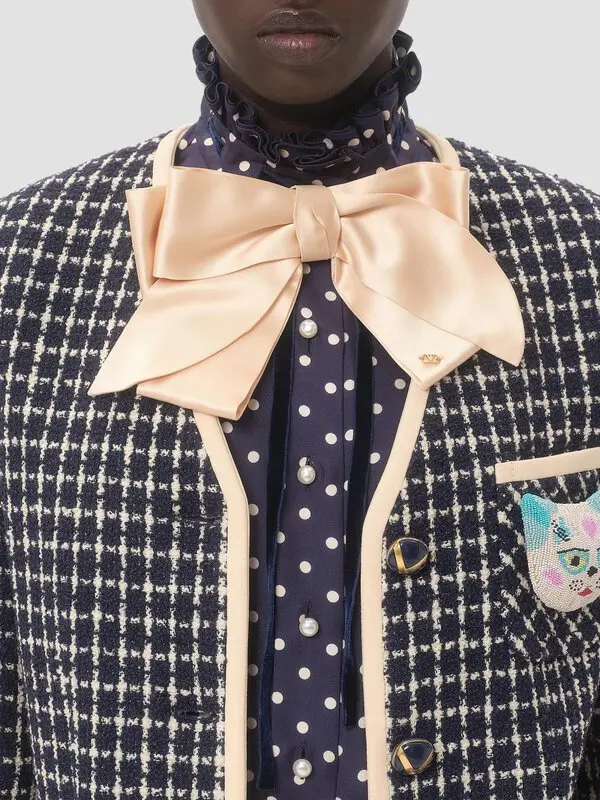 Valentino Garavani Twill Shirt With Plus De Pois Print