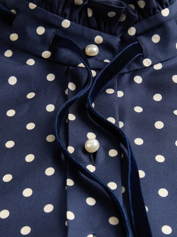 Valentino Garavani Twill Shirt With Plus De Pois Print