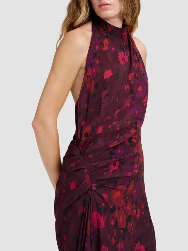 A.L.C. Scarlett Floral Halter Gown