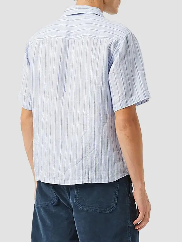 CORRIDOR Broadstriped Linen Camp Shirt