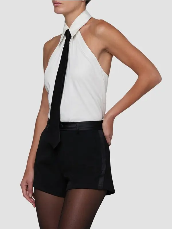 L'Agence Wren Necktie Halter Top