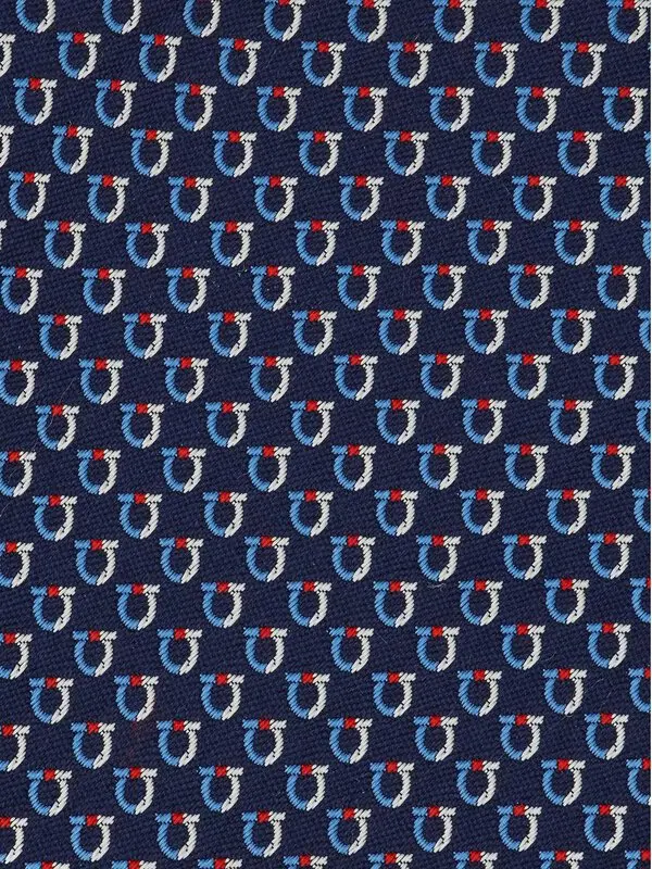 FERRAGAMO Barzio Gancio Narrow Silk Tie