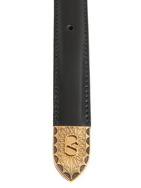 Valentino Garavani Vlogo Signature Brushed Calfskin Belt