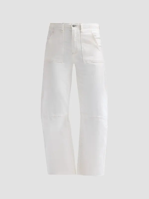 LE JEAN Utility Crop Jeans - Bone