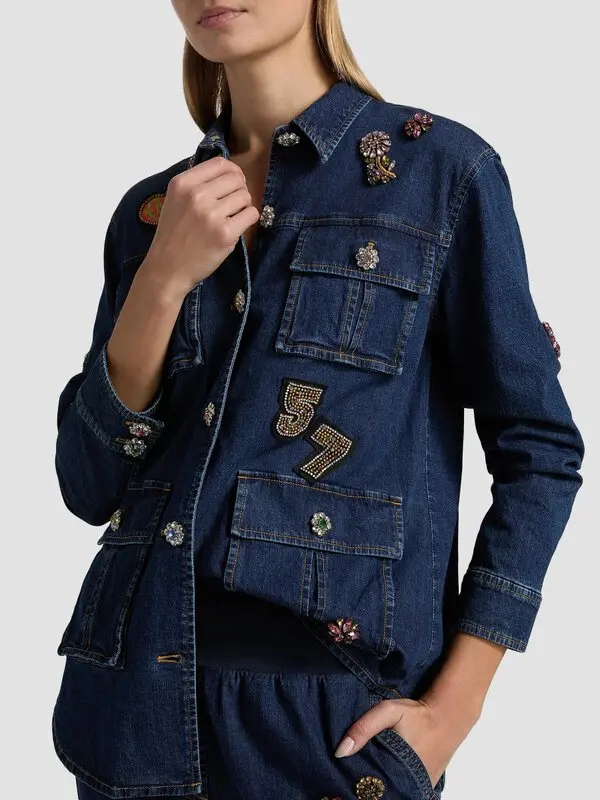 Cinq À Sept Vera Embellished Denim Jacket
