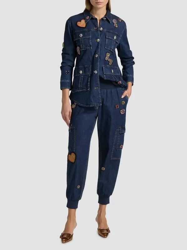 Cinq À Sept Vera Embellished Denim Jacket