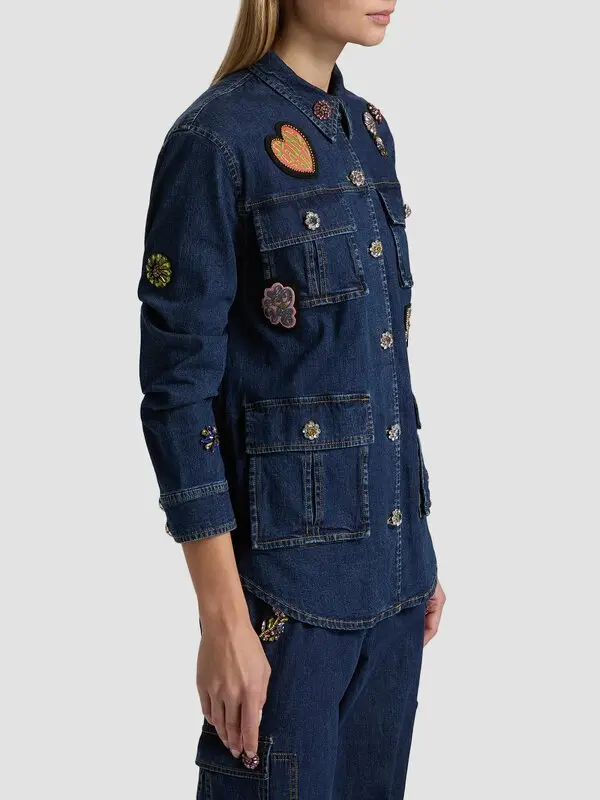 Cinq À Sept Vera Embellished Denim Jacket