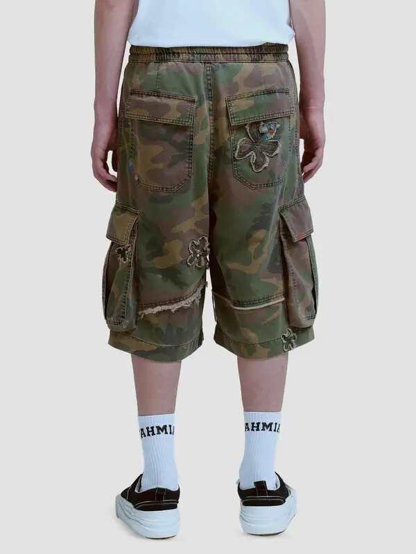 NAHMIAS Floral-appliqué Cargo Shorts