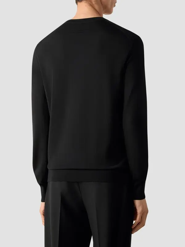 Zegna Trofeo 15milmil15 Wool Crewneck Sweater - Black