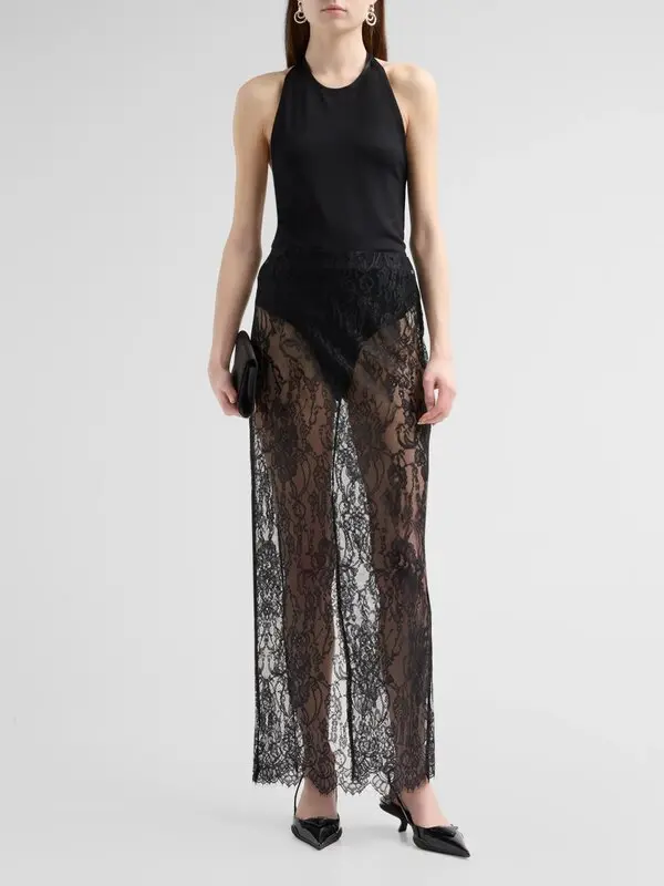 L'Agence Raymonde Lace Maxi Skirt