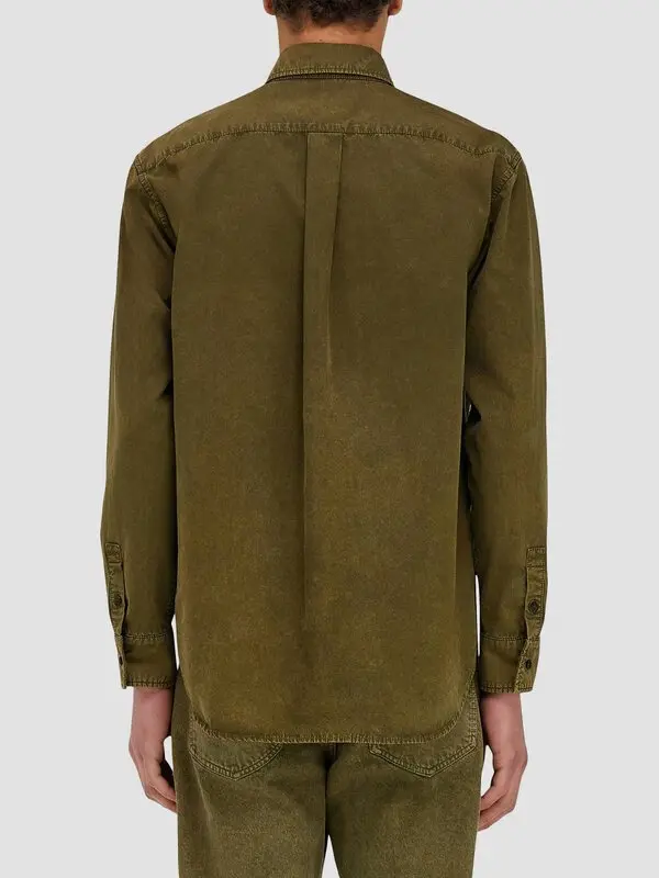 FERRAGAMO Cotton-silk Work Shirt - Olive