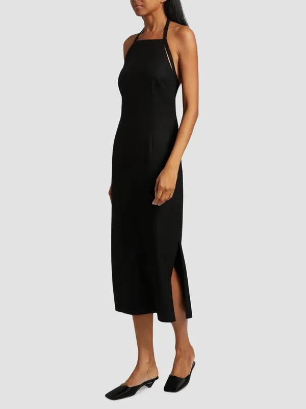 Vince Apron Halter Sleeveless Midi-dress
