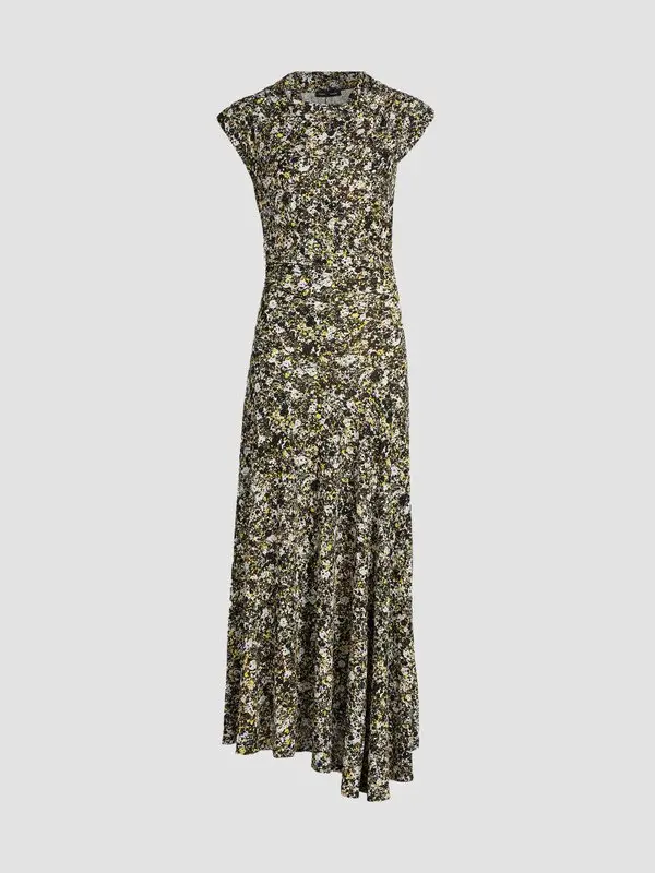 Proenza Schouler Tamara Printed Jersey Midi-dress - Rust Multi