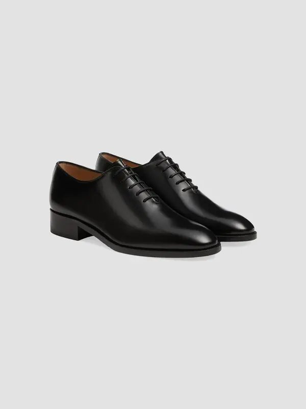 Valentino Garavani Pas Des Dieux Oxfords In Leather - Black