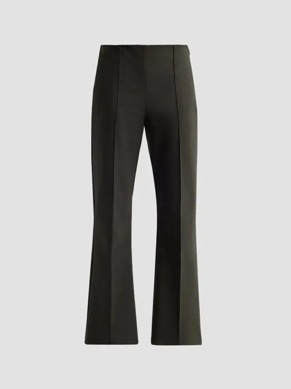 Vince Mid-rise Pintuck Crop Flare Pants - Deep Forest
