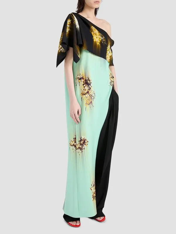Proenza Schouler Haya Printed One-shoulder Tunic Top