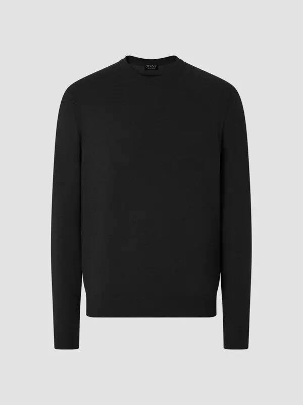 Zegna Oasi Cashmere Crewneck Sweater - Black