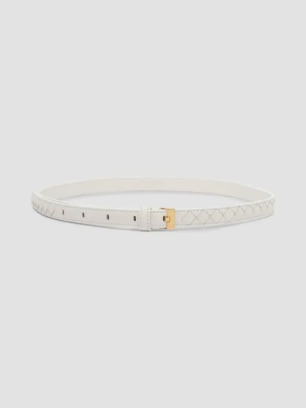 Bottega Veneta Watch Intrecciato Belt - Chalk