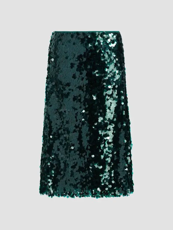Vince Lucite Sequined Midi-skirt