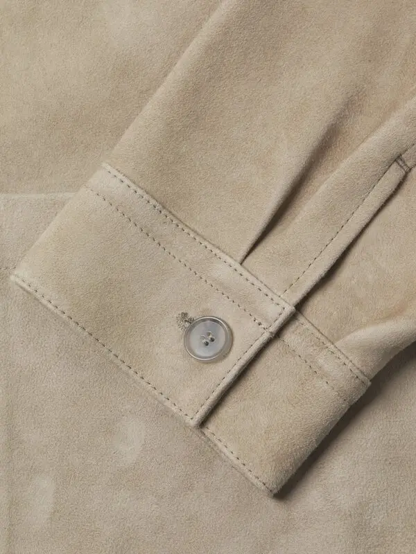 Vince Suede Button-front Shirt Jacket