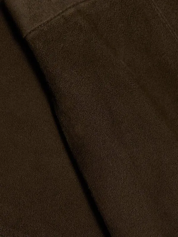 Vince Flared Suede Midi-skirt